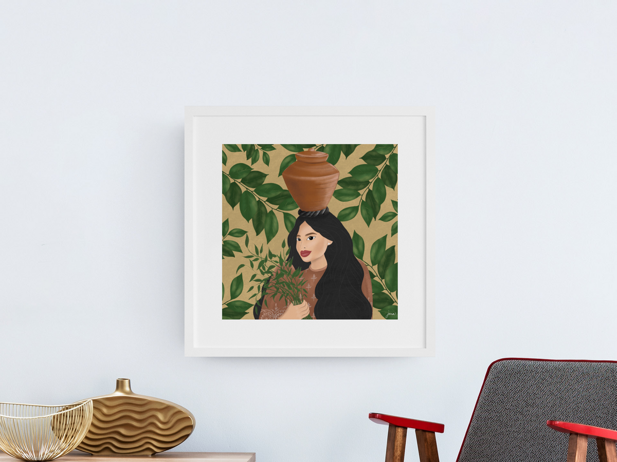Filipina Carrying a Banga Filipino Art Print – Tribal Korner
